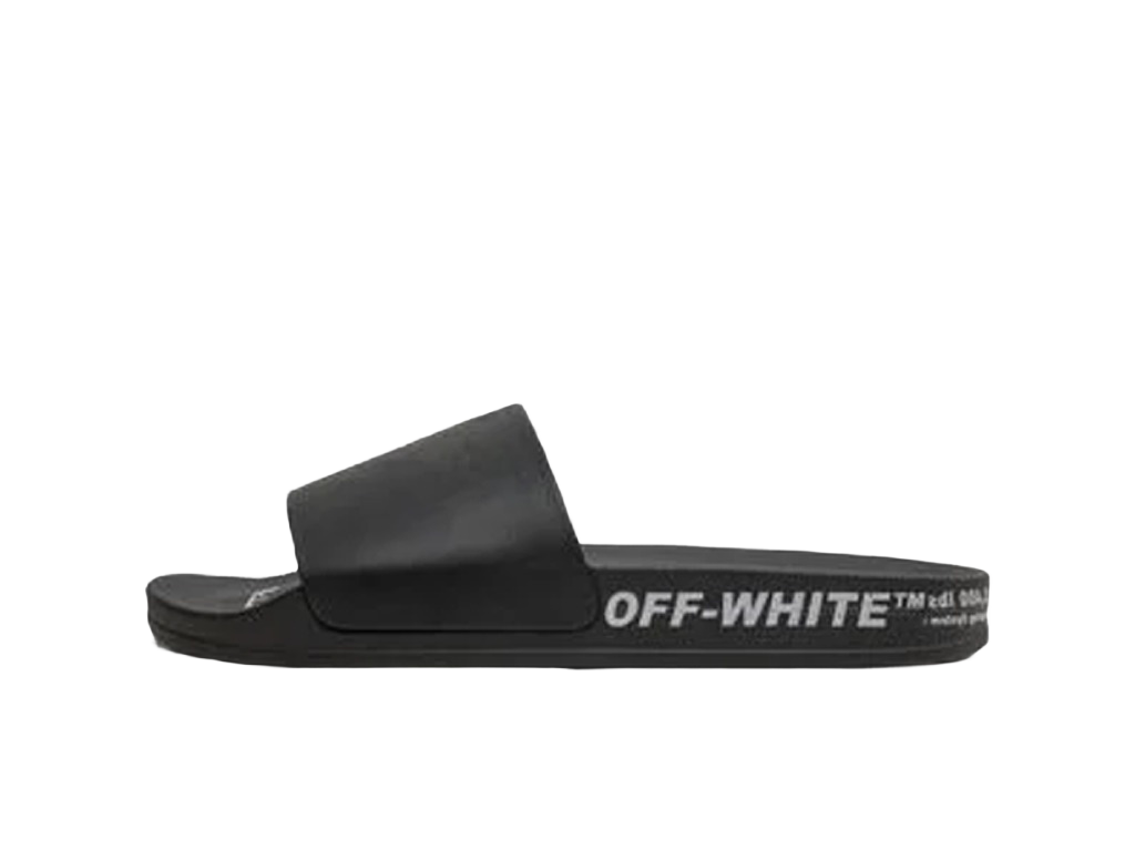 Off-White Industrial Belt Slides Black White